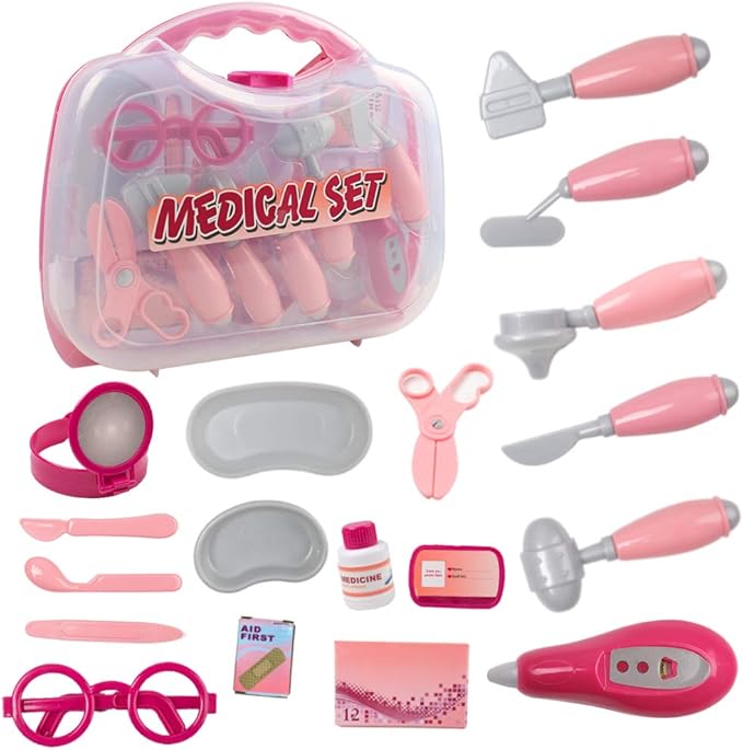 Amazon.com: Dr Kit for Kids, 18PCS Toy Medical Kits Doctor Toys Set ...
