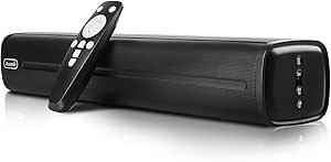 Small Soundbar Small Sound Bars TV, AUEEDS 50W 16-Inch Ultra Slim Mini ...