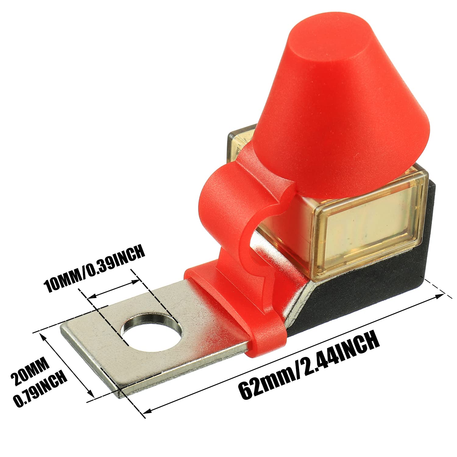 Mua HUAREW MRBF Terminal Fuse Block Kit (Fuse Included), 100A 58V DC Maximum, Single Stud 5/16 ...