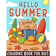 Hello Summer Coloring Book For Kids: Fun Coloring pages with Simple ...