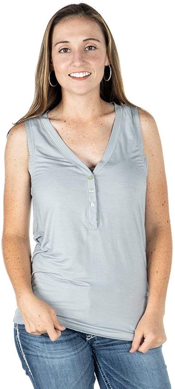 Pol Clothing Inc. Womens Dove Gray Basic Tank at Amazon Women’s ...