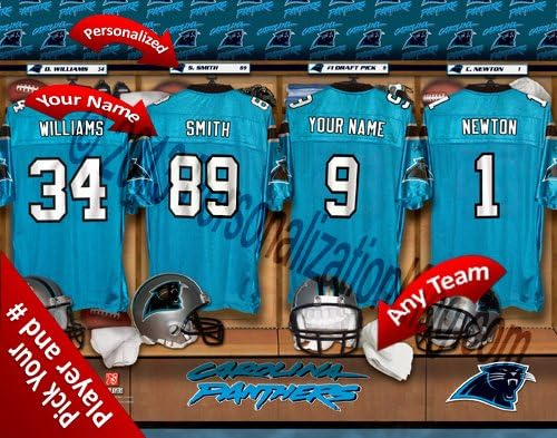 Amazon.com : Carolina Panthers Team Locker Room Clubhouse Personlized ...