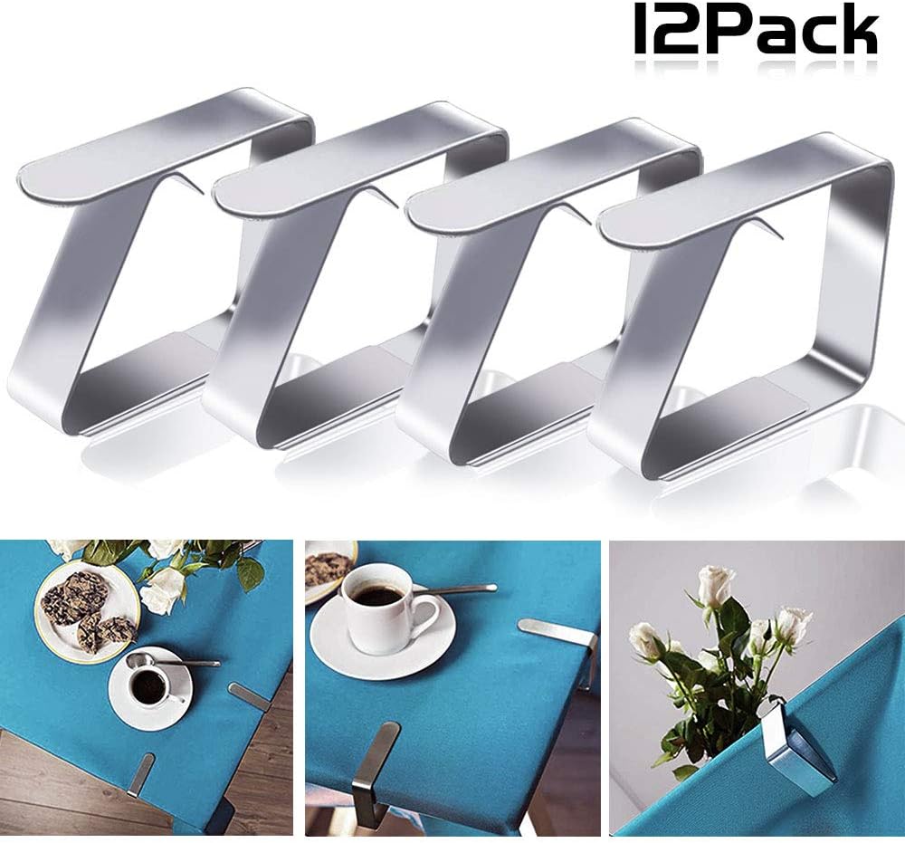 Amazon.de: Nakeey 12pcs Edelstahl Tischdeckenklammer Garten ...