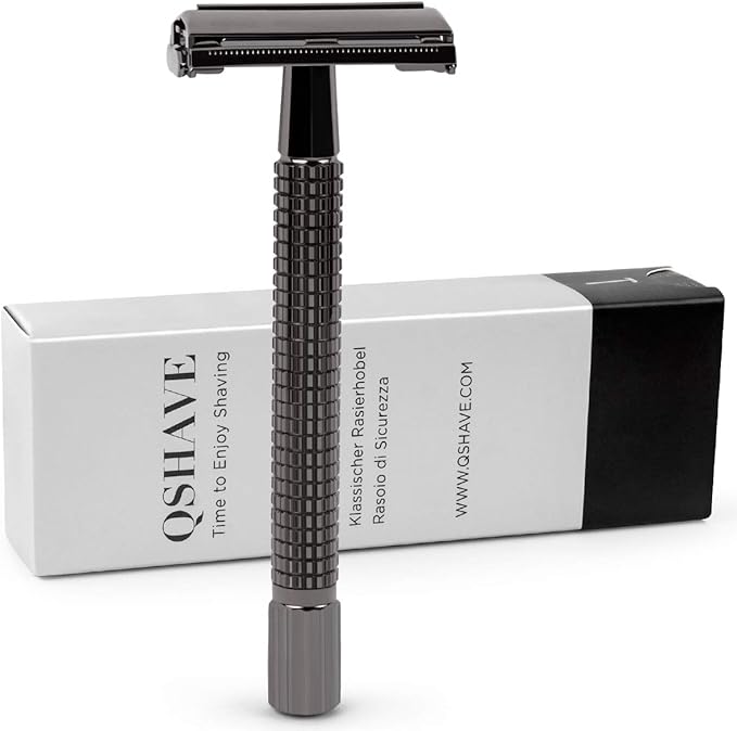 Double Edge 4 inch Long Handle Safety Razor Twist Butterfly Open Gun ...