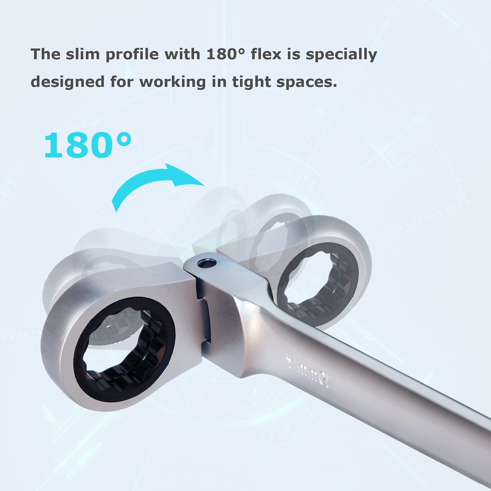 Mua LOSCHEN 180°Flex-Head Ratcheting Combination Wrench Set 7-in-1 ...