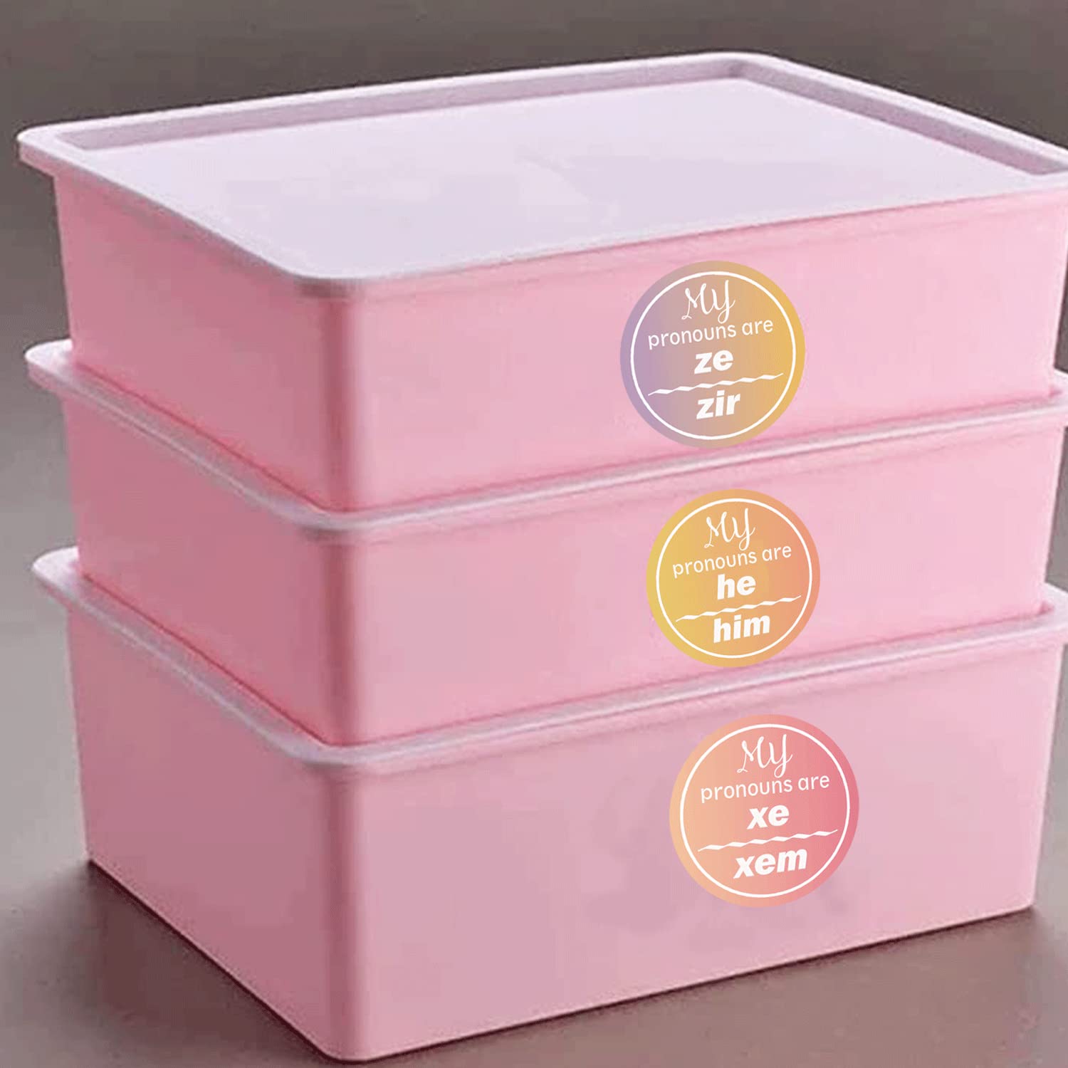 Mua 600 Pcs Pronoun Stickers They Them Gender Identity Labels 1 inch He ...
