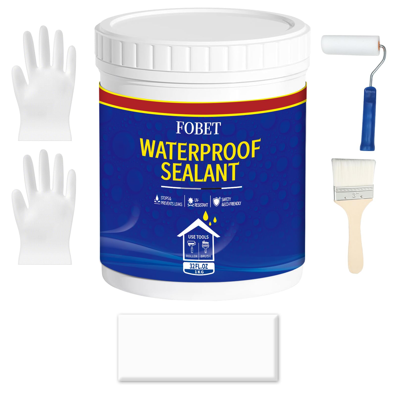 Mua FOBET Waterproof Flex Seal Liquid (1 kg,Full Tools,White),Liquid ...