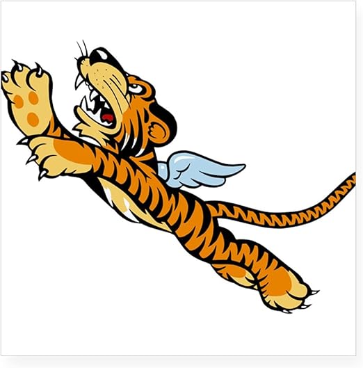 Amazon.com: CafePress Flying Tigers Sticker Square Bumper Sticker Car ...