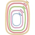 Amazon.com: QLOUNI 5 Pack ABS Rectangular Embroidery Hoops Set, Cross ...