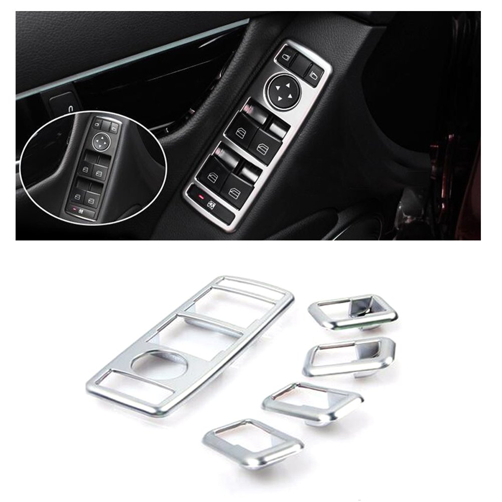 Interior Trim Door Window Switch Chrome Cover: Amazon.co.uk: Car ...