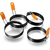 Amazon.com: Patelai 6 Pcs Professional Egg Ring Pancake Ring Set ...