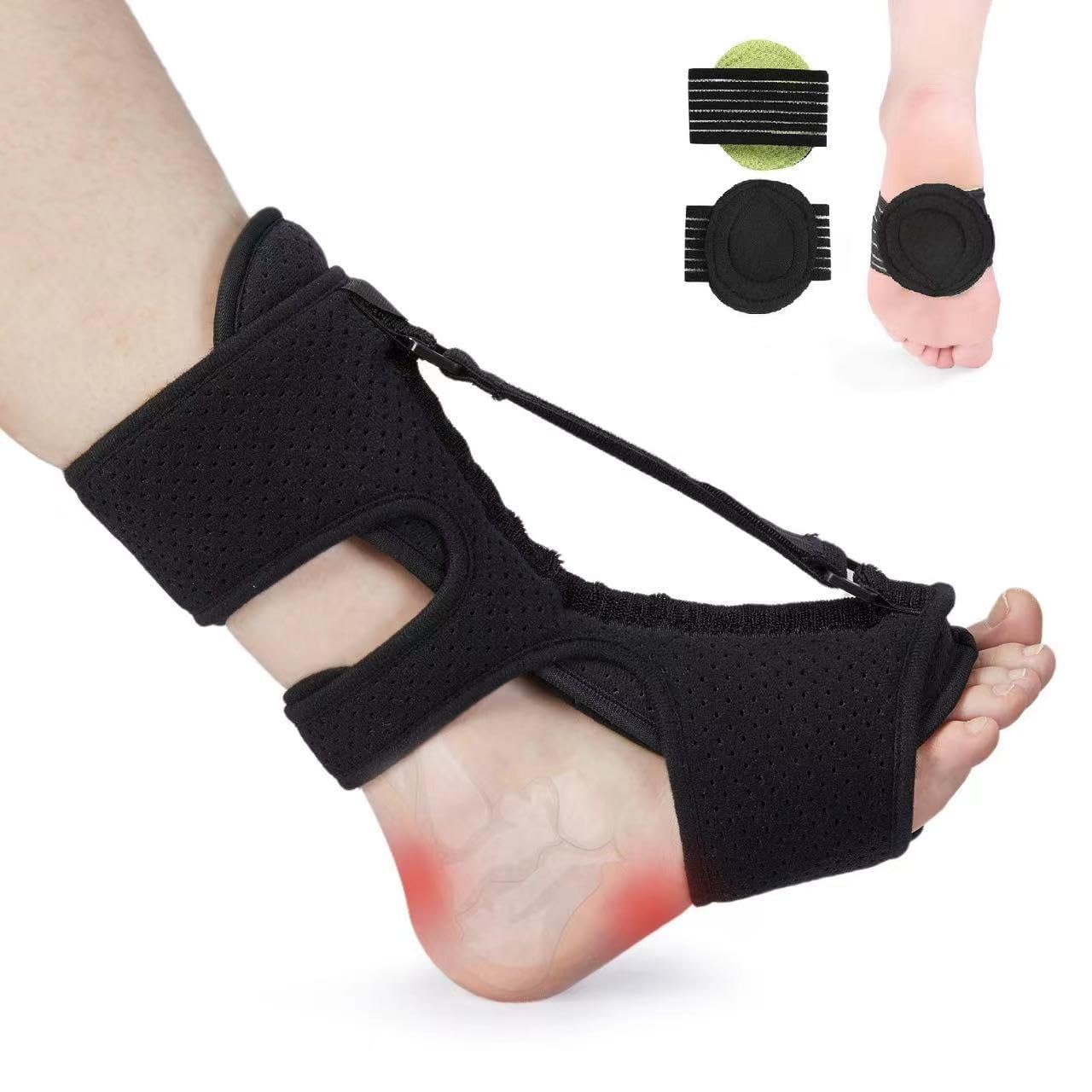 Giogtos Plantar Fasciitis Night Splint:Plantar Fasciitis Relief Brace ...