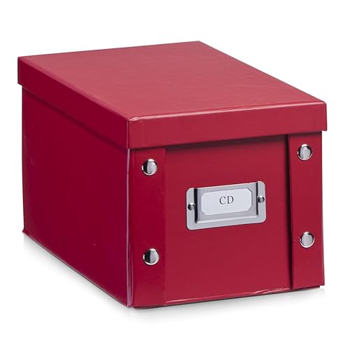 Zeller 17935 16 x 28 x 15 cm CD Storage Box Cardboard, Natural: Amazon ...