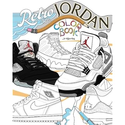 Retro Air Jordan Coloring Book for Adults & Kids Barbados | Ubuy