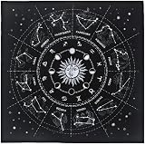 Amazon.com: Hippolya Altar Tarot Cloth Blue 12 Constellations Natural ...