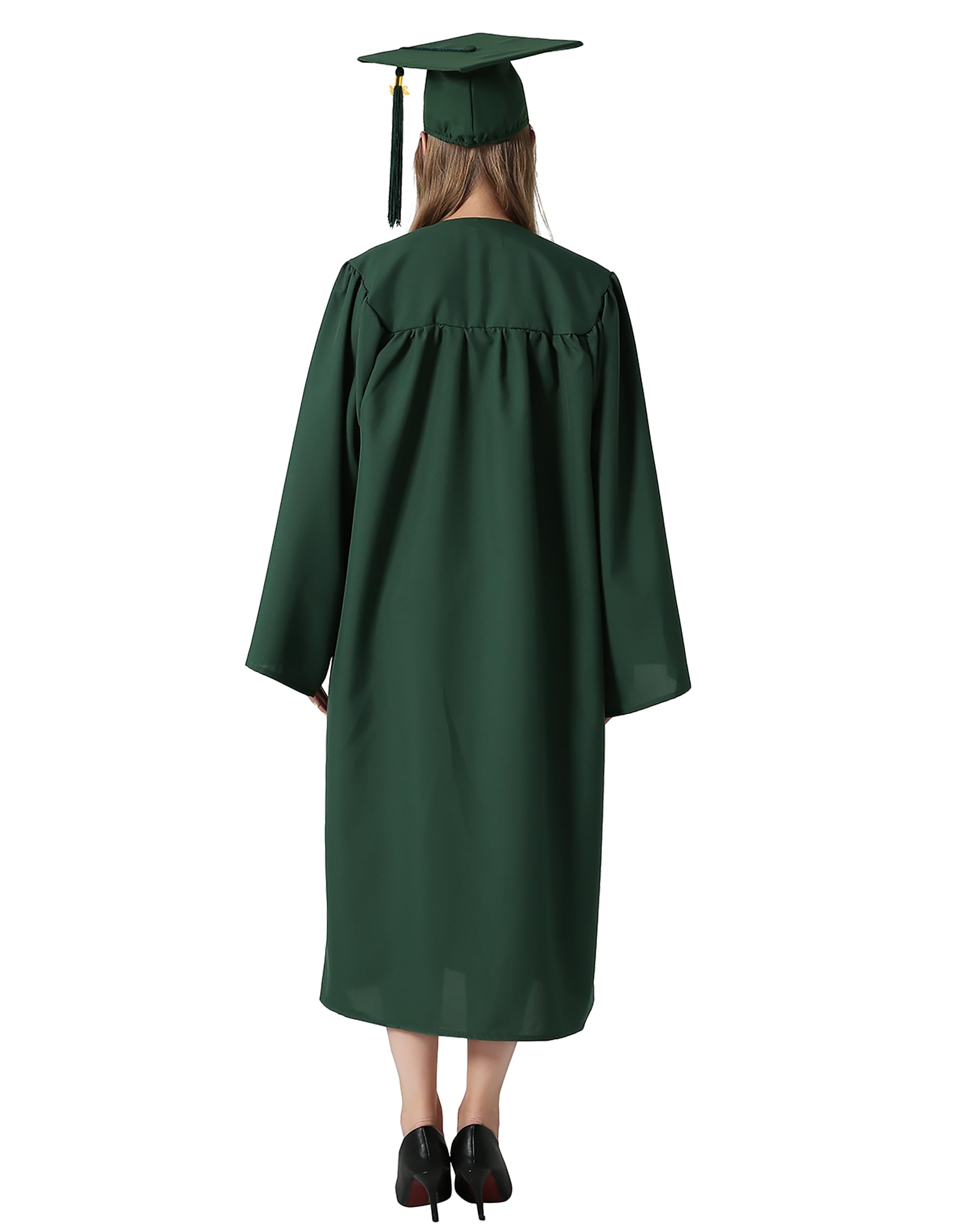 GraduationMall Matte Graduation Gown Cap Tassel Set 2024 For High ...