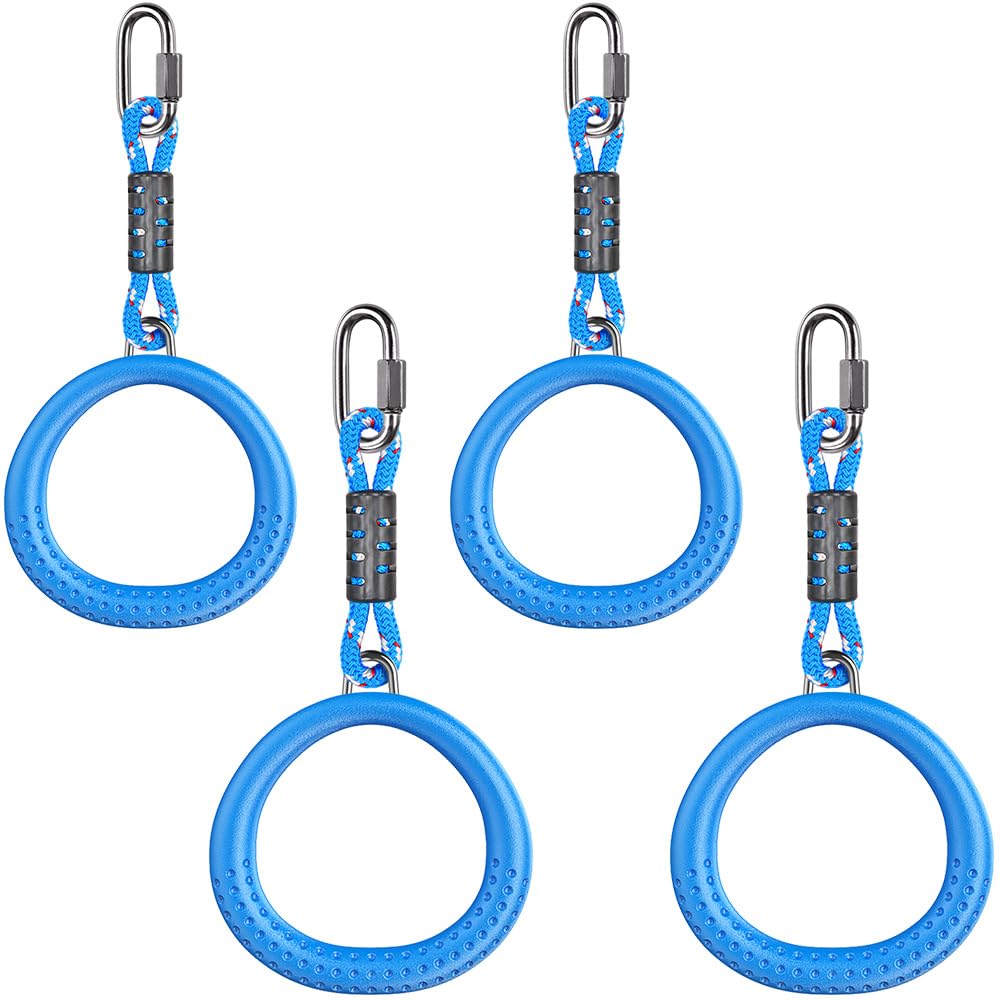Dolibest 4 Pack of Gymnastic Rings,Monkey Ring Outdoor Backyard Ninja ...