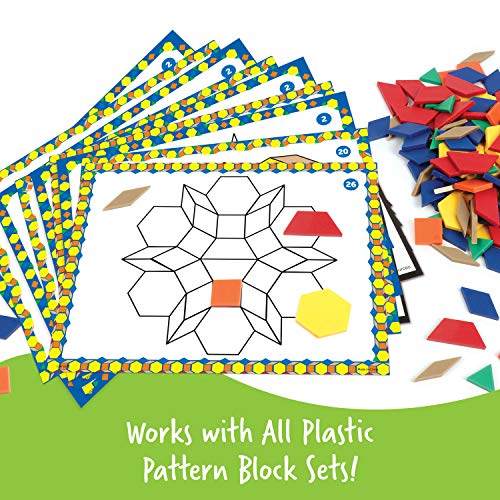 Learning Resources Pattern Block Design Cards, Color Recognition, STEM ...