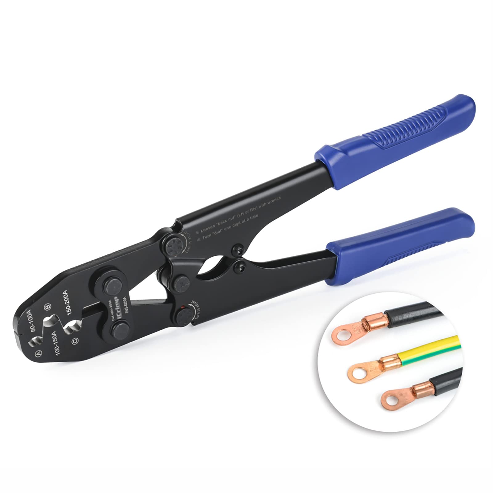 iCrimp IWS-8200A Battery Lugs and Open Barrel Connectors Crimping Tools ...