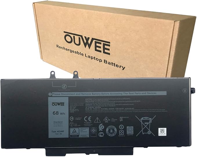 Amazon.com: OUWEE 4GVMP Laptop Battery Compatible with Dell Latitude ...