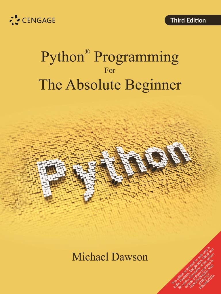 Python Programming For The Absolute Beginner Ansh Book Store