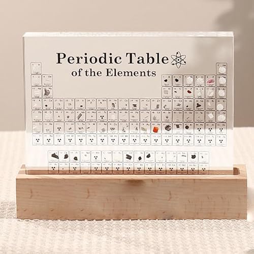 CHYHMYT Periodic Table with 83 Real Elements Sample Inside, Acrylic ...