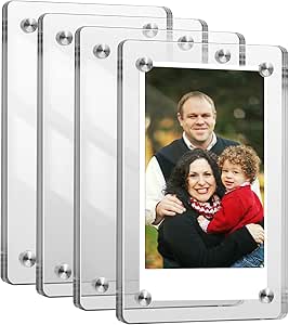 Amazon.com - [4 Pack] Fintie Acrylic Magnetic Photo Frame for 3-Inch ...