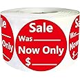 Amazon.com : Red Sale Price Labels Reduced was Now Stickers 2 ...