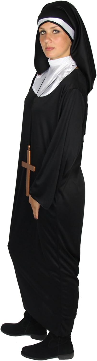 FOXXEO Black nun costume for ladies fascine carnival churches motto ...