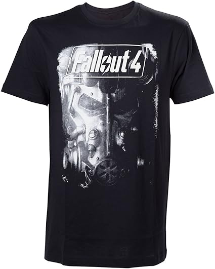 FALLOUT 4 Men's Brotherhood of Steel Short Sleeve T-Shirt, Black, XX ...