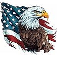 Amazon.com - American Flag Eagle Bumper Decal Sticker - Patriotic, Car ...
