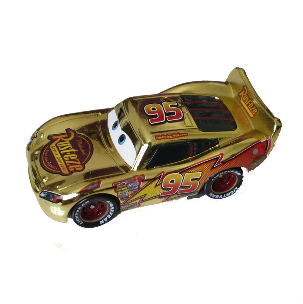 Buy Disney Cars Metallic GOLD Lightning McQueen Diecast Loose Online at ...