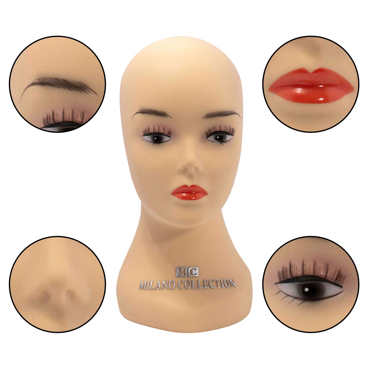 Amazon.com : 16" Durable Silicone Professional Wig Styling Head ...