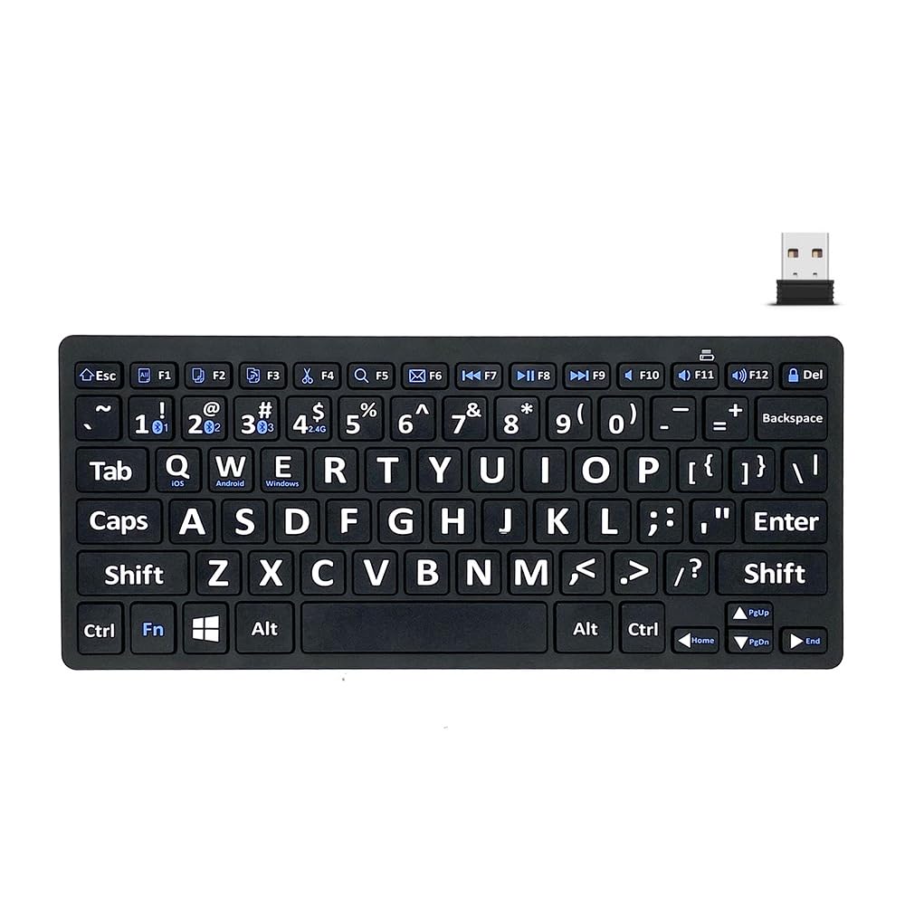 Mua Large Print Keyboard Easy to See 78 Keys Keyboard for Elderly or ...