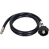 Amazon.com : 5 FT RV Propane Extension Tank Hose POL x 1/4" Inverted ...