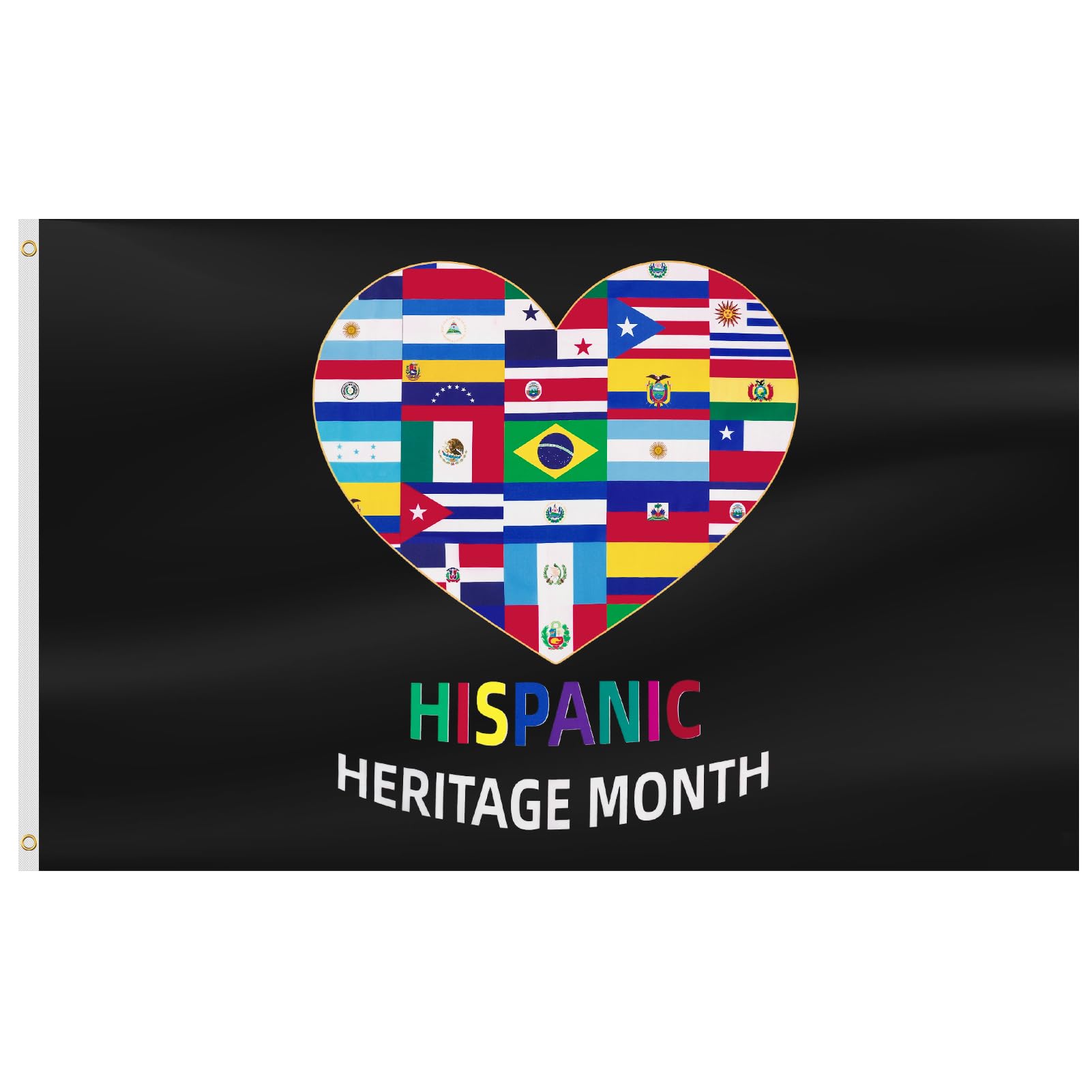 Hispanic Heritage Month Flags - 3x5 Ft Hispanic Spanish Speaking Latin ...