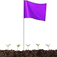 Amazon.com : 50Pack Purple Marking Flags, JIZHGRAD 15x4x5 Inch Marker Flags Use for Yard & Lawn ...