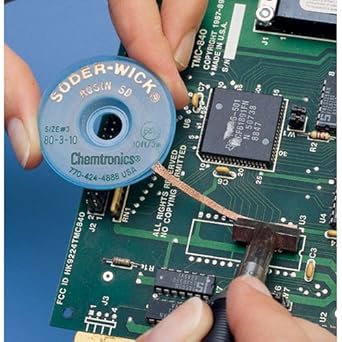 Chemtronics 80-3-10 SODER-WICK Rosin Desoldering Braid, .080" x 10' on ...