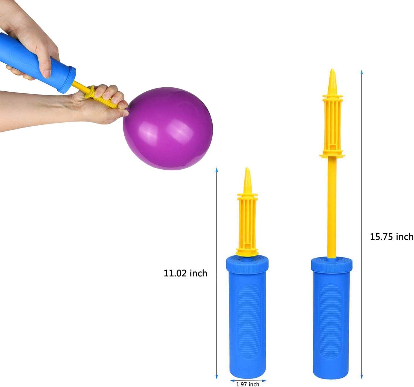 XUNKE Balloon Pumps,4 Pack Portable Foot Air Pump,Manual Balloon Pump ...