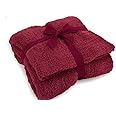 Amazon.com: Barefoot Dreams Cozy Chic Throw Blanket (Cranberry),B503 ...