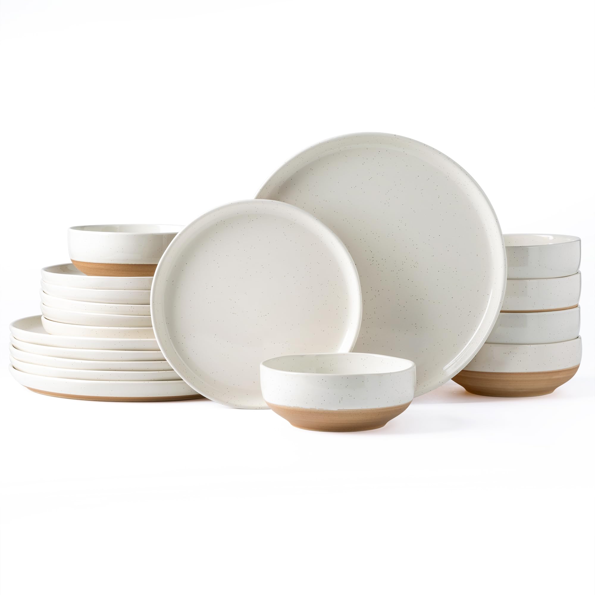 AmorArc Ceramic Dinnerware Sets for 6, 18 Pieces Handpainted Plates and ...