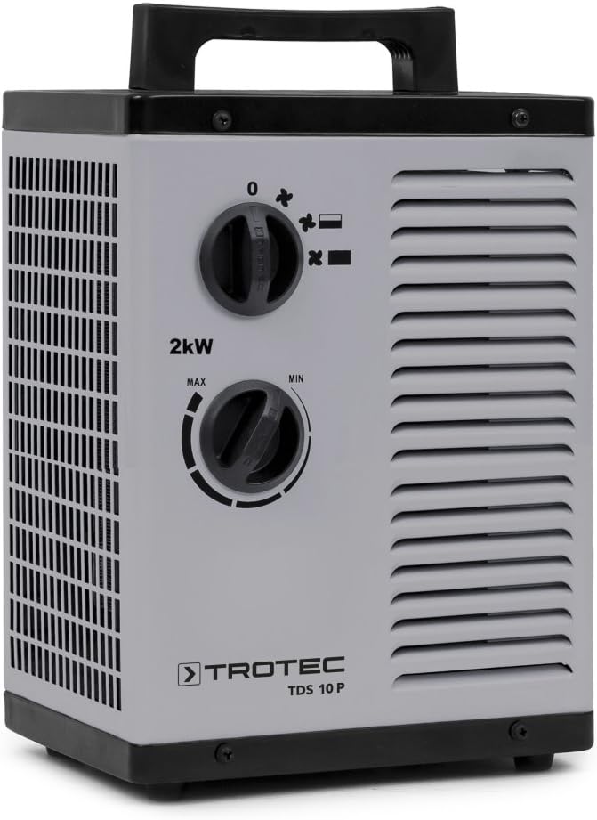 TROTEC Keramik Heizlüfter TDS 10 P Elektroheizer inkl. Mehrstufen-Temperaturregelung bis 2.000 ...