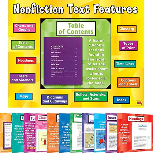 Amazon.com: Really Good Stuff Nonfiction Text Features 12-in-1 Poster ...