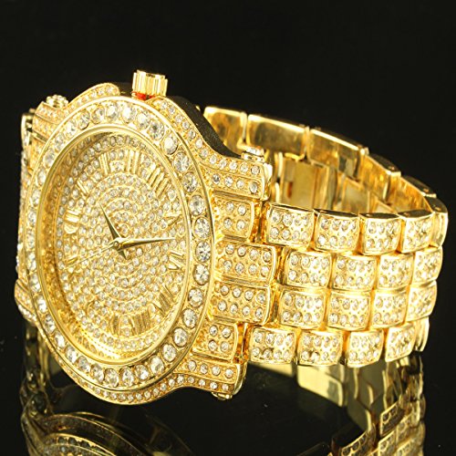 Diamond & Co. Men's 5275470 Ice King Analog Japan Quartz Golden Watch ...