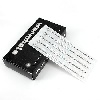 Amazon.com: Wormhole 1RL Tattoo Needles 1 Round Liner #12 Standard ...