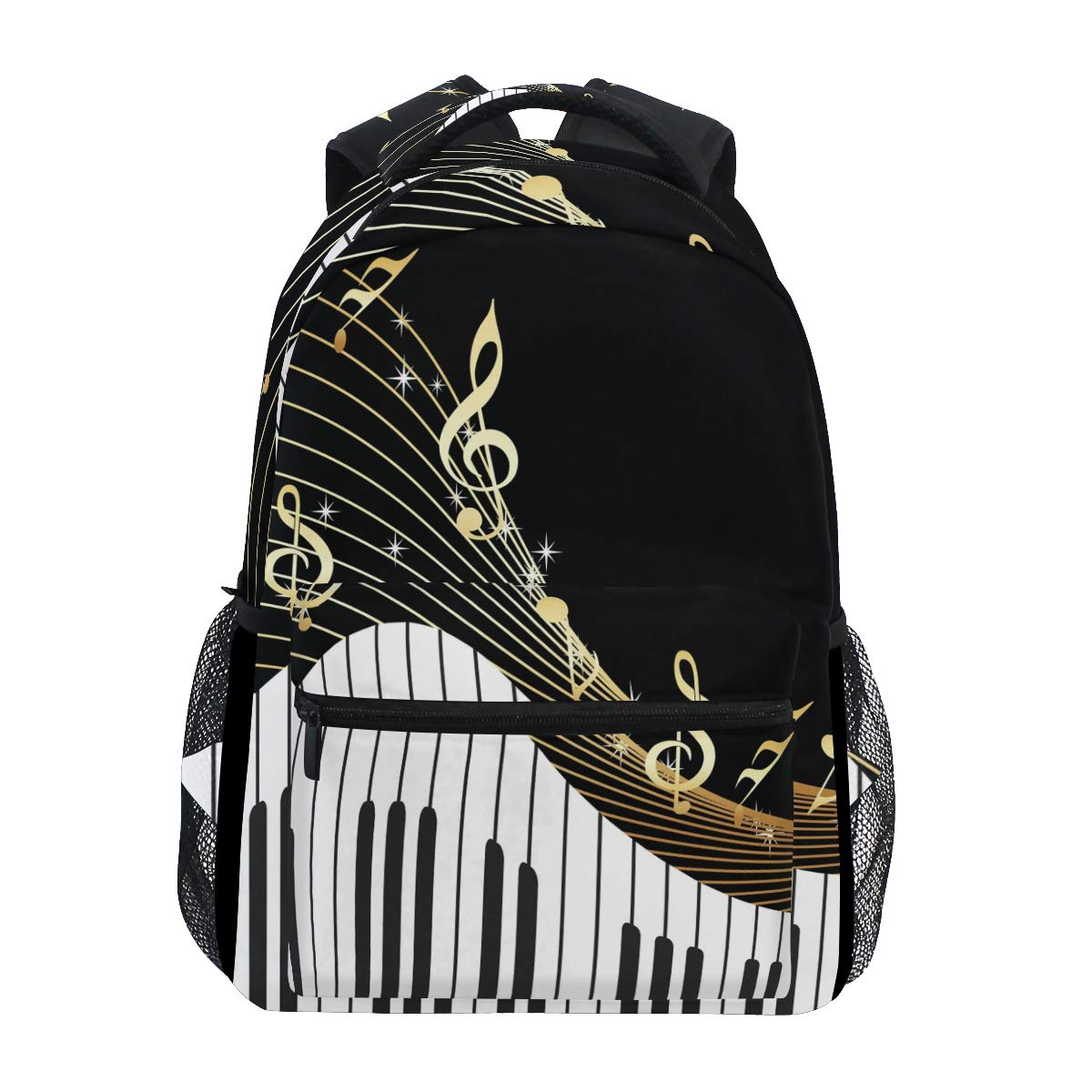 XMCL Piano Keyboard Music Note Durable Backpack College School Book ...