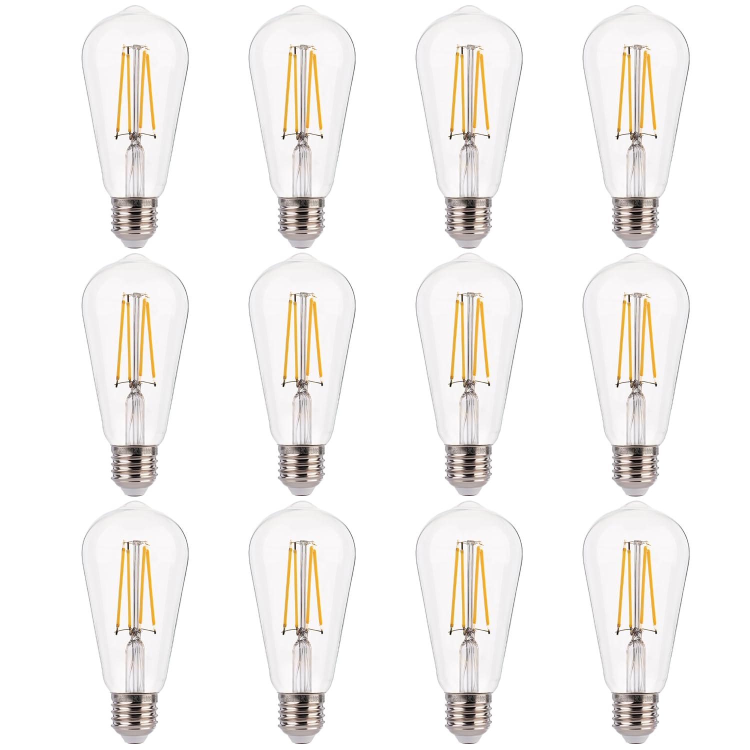 FLSNT 7W LED Edison Bulbs, 60W Equivalent, 90+ High CRI, 2700K Soft White, ST19 Vintage LED ...