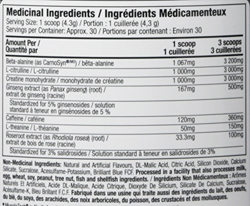 MuscleTech Pro Series Neurocore, Pre Workout Powder, Icy Blue Raspberry ...