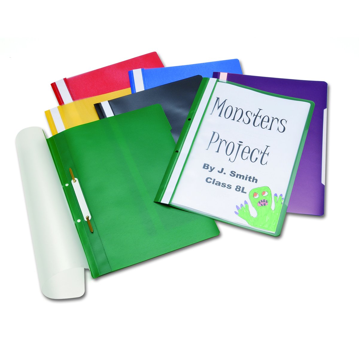Classmaster PFA100 Clear Front Report & Project Covers — Assorted ...