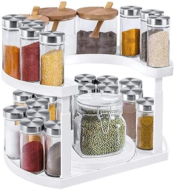 سعر Space Saving 2 Level Spice Organizer Holder White 10.75 فى السعودية ...